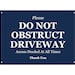 Please Do Not Obstruct Driveway Sign - Etsy UK