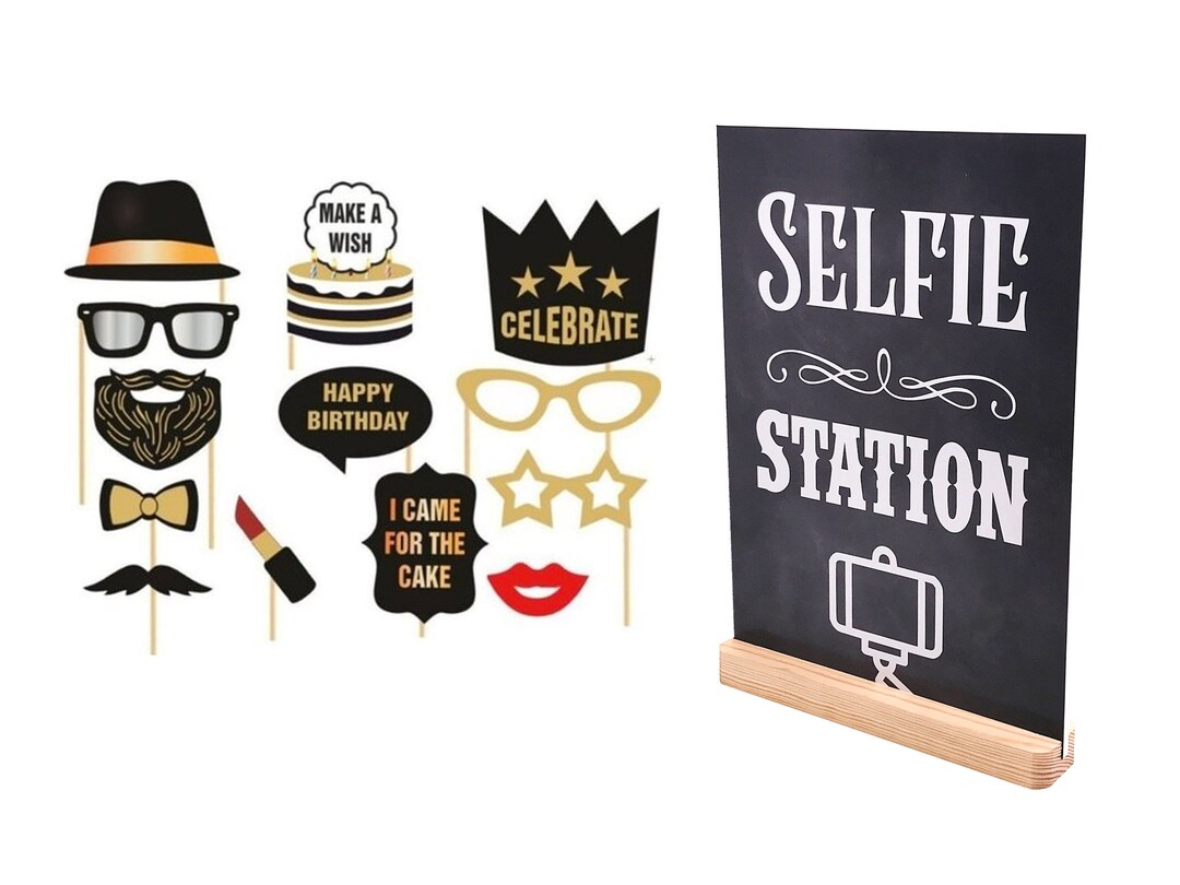 Selfie Station, Photo Prop SIGN - Blackboard Style - Etsy