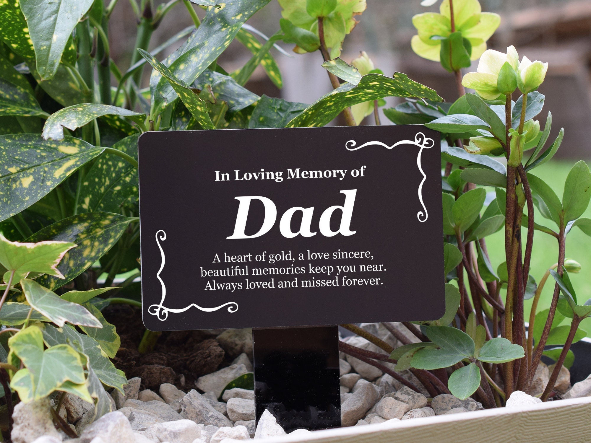 Engraved Dad Memorial Plaque Stake father's Day / Dad - Etsy UK