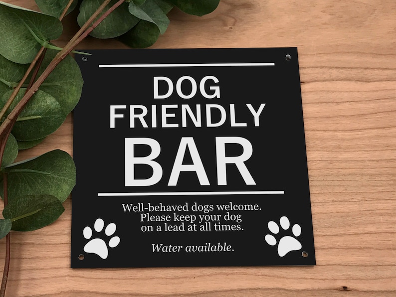 Dog Friendly Bar Engraved Sign - Etsy UK