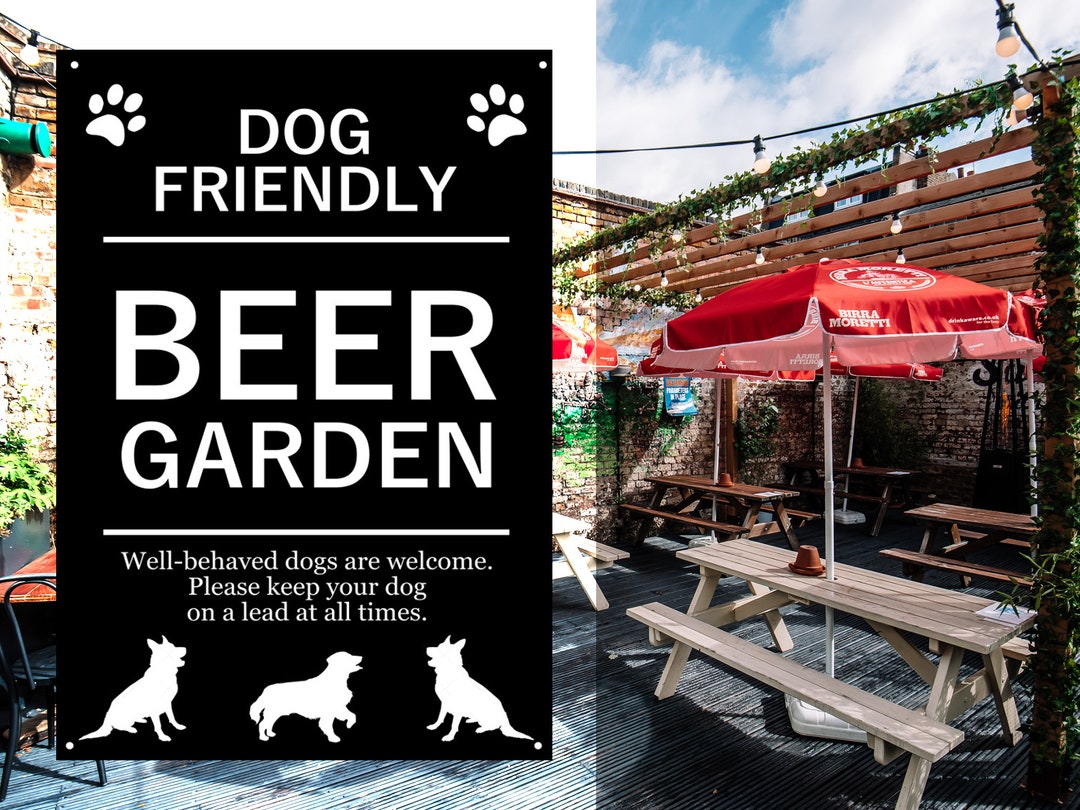 Dog Friendly Beer Garden Engraved Sign - Etsy