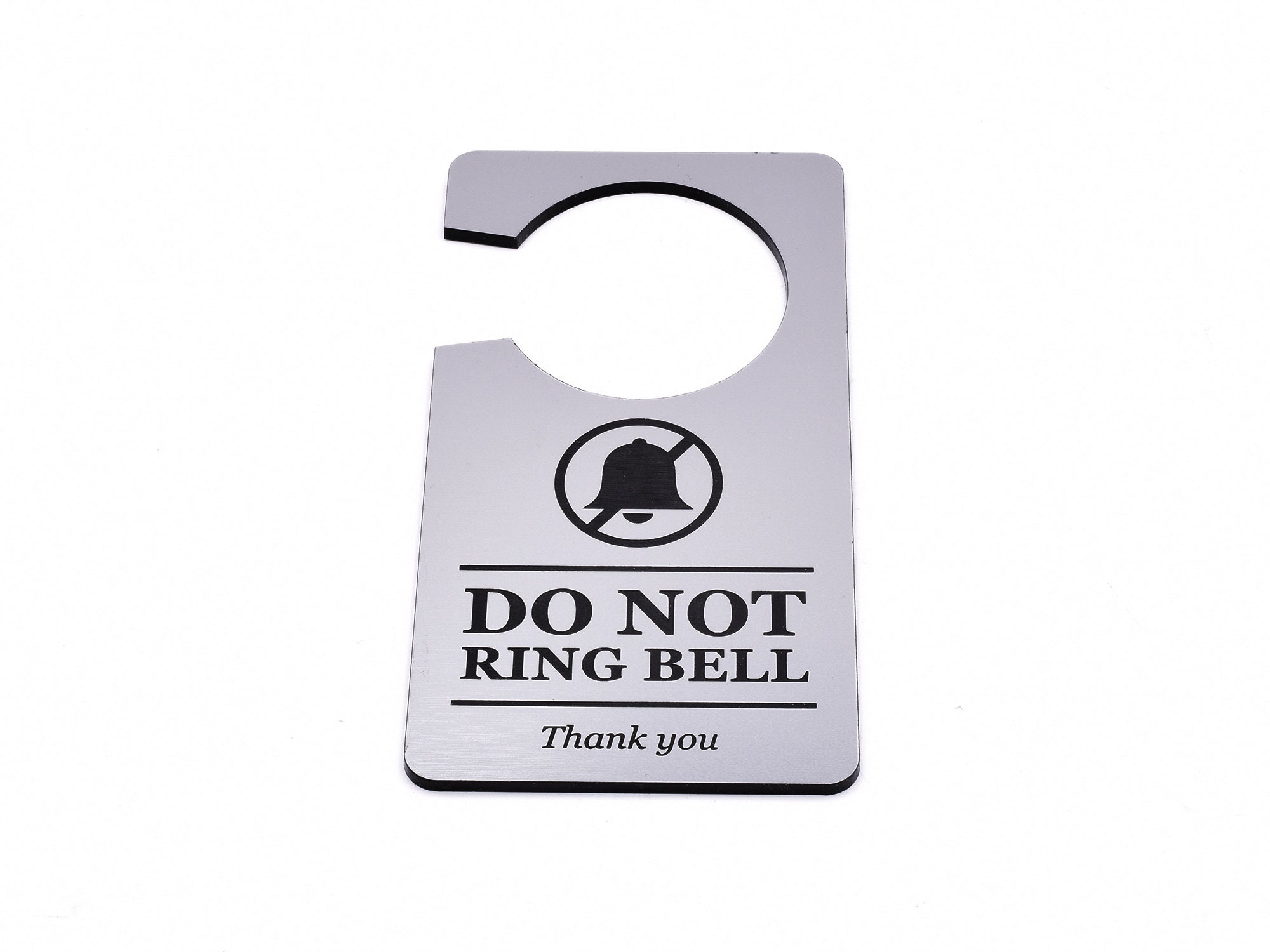 Do Not Ring Bell Sign Door Hanger Notice Available in - Etsy Singapore