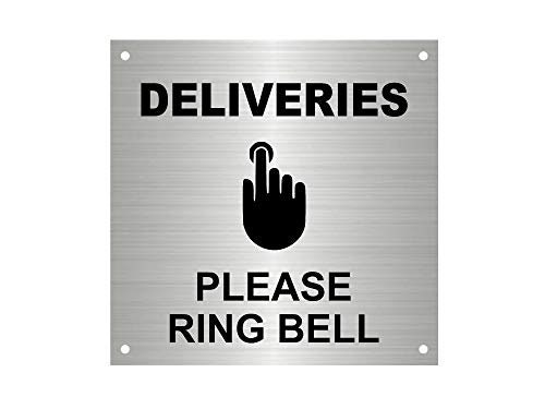 DELIVERIES Please Ring Bell, Entrance Notice Sign - Waterproof Acrylic ...