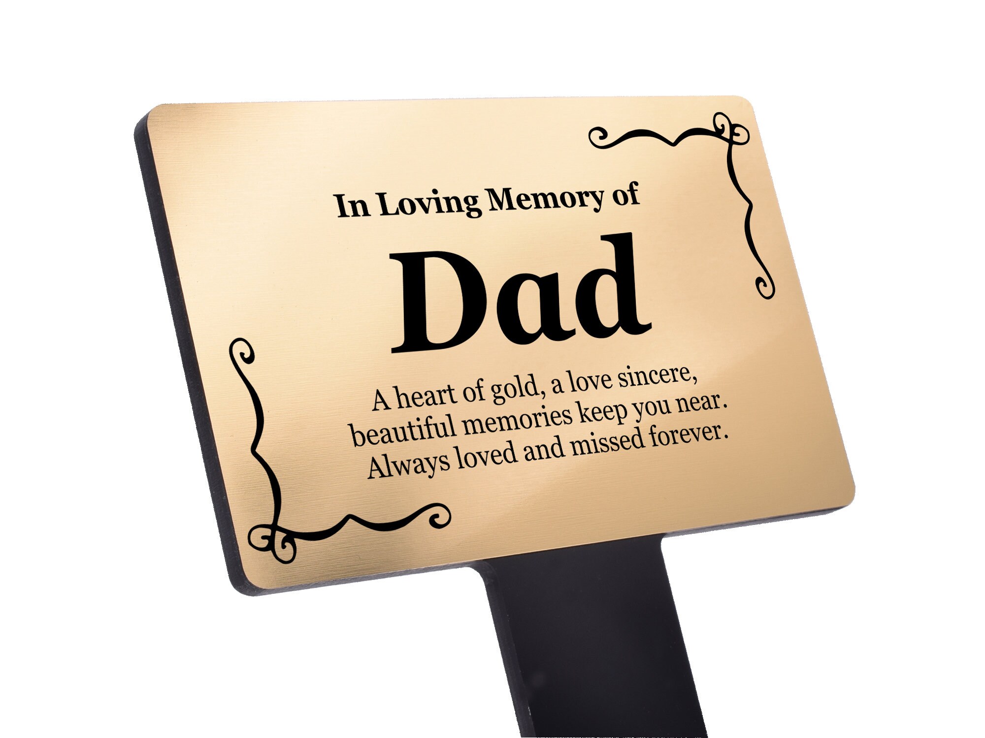 Engraved Dad Memorial Plaque Stake father's Day / Dad - Etsy UK