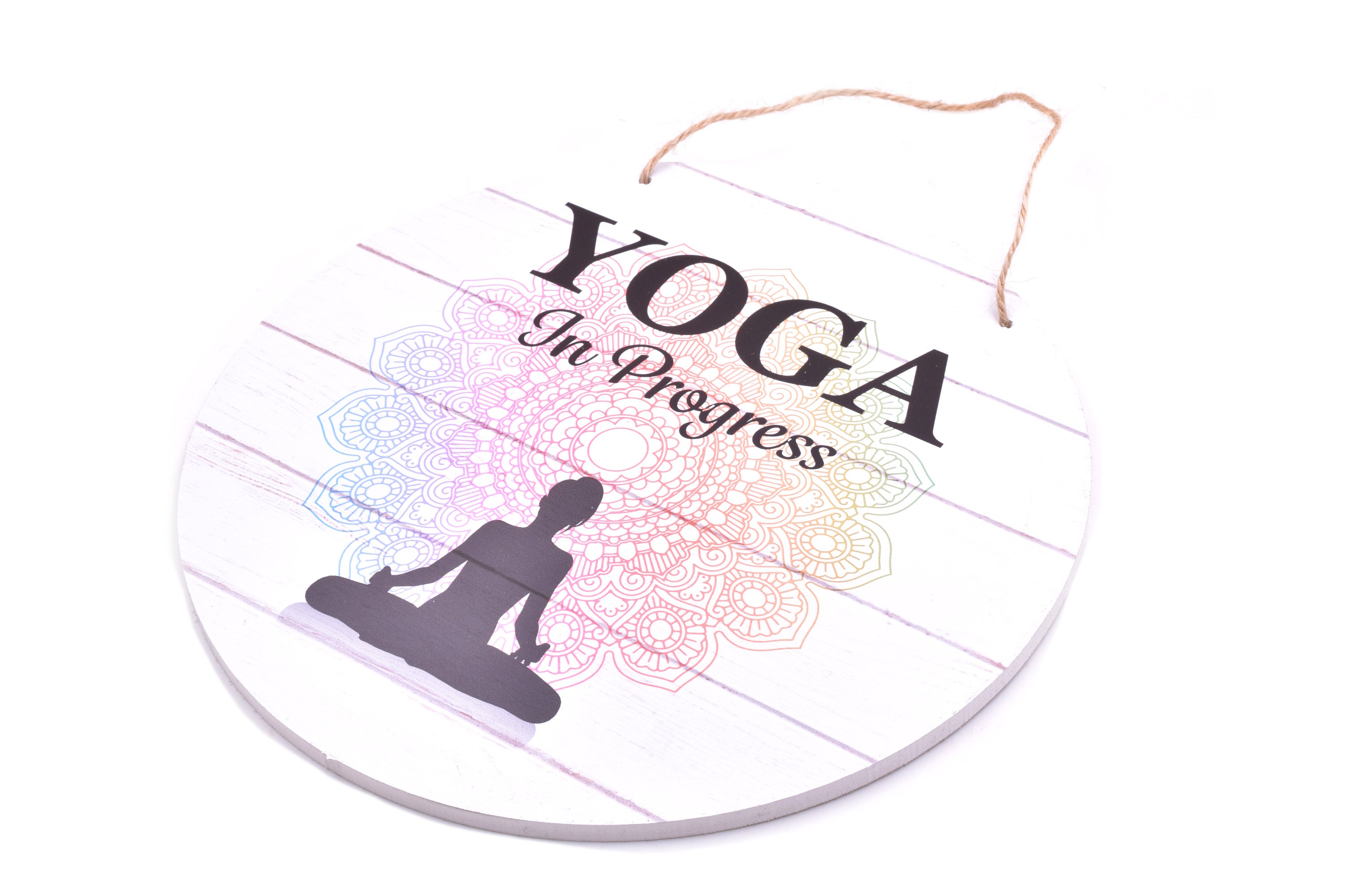 Yoga in Progress Door Sign, Circle, Yoga Studio, Pilates, Gym Class ...