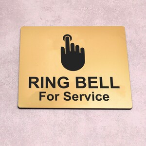 Ring Bell for Service Sign Adhesive Sticker Notice - Etsy