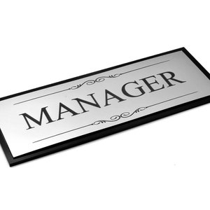 Manager Door / Room Sign, Adhesive Plaque - Etsy