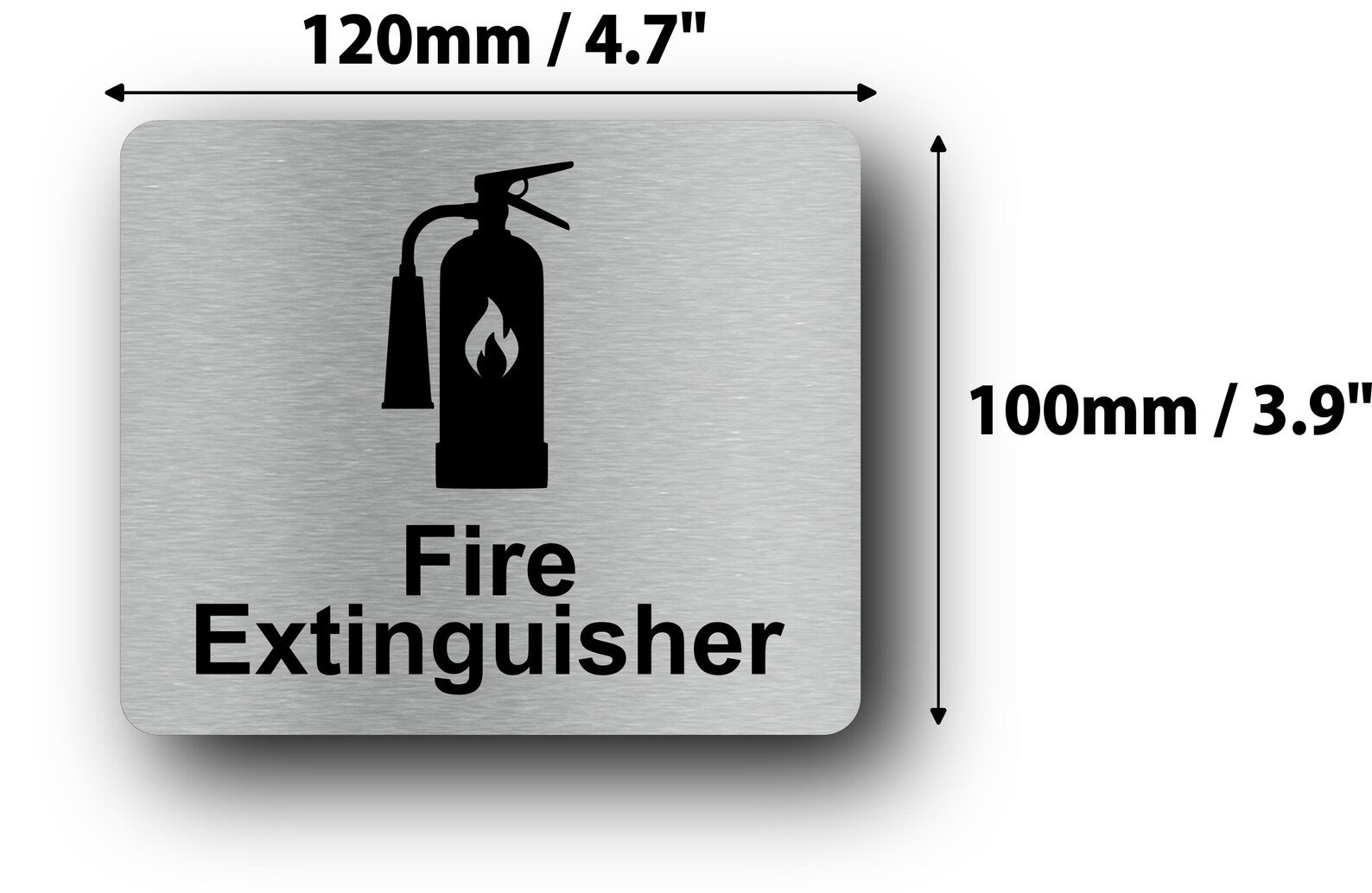 Metallic Silver Fire Extinguisher Sign: UV Printed, Indoor/outdoor ...