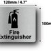 Metallic Silver Fire Extinguisher Sign: UV Printed, Indoor/outdoor ...