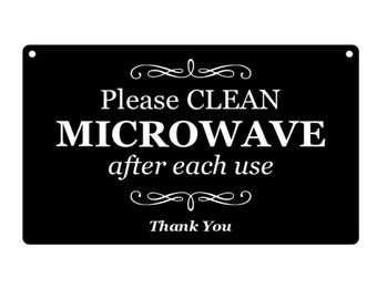 Clean Microwave Sign - Etsy Australia