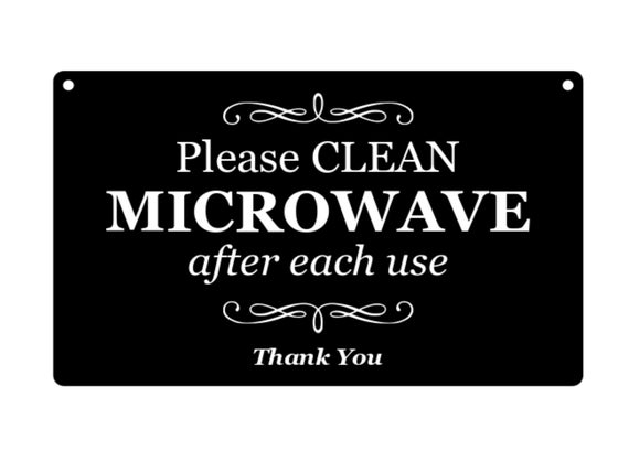 Please Clean Microwave After Use Kitchen Engraved Sign for | Etsy