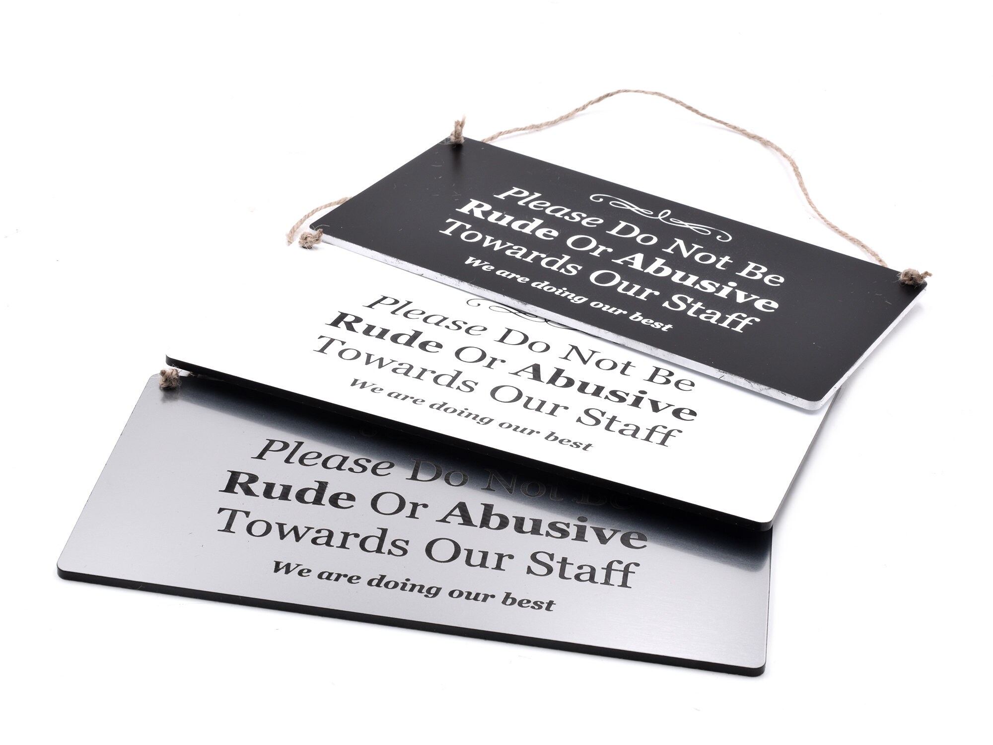 Polite Notice Acrylic Sign: Pub, Bar, Restaurant Staff Reminder - Etsy