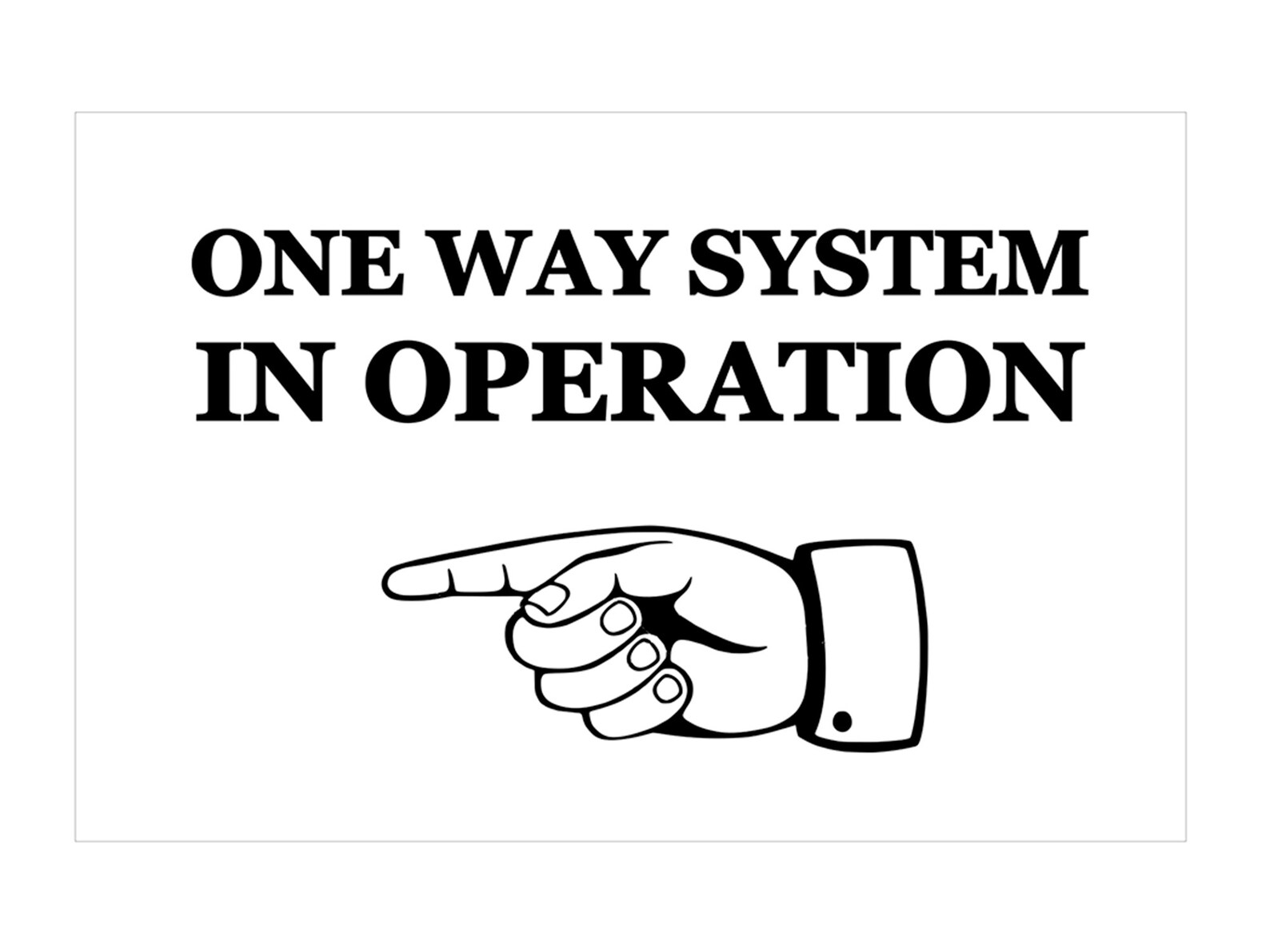 One Way System in Operation Directional Adhesive Sign - Etsy Australia