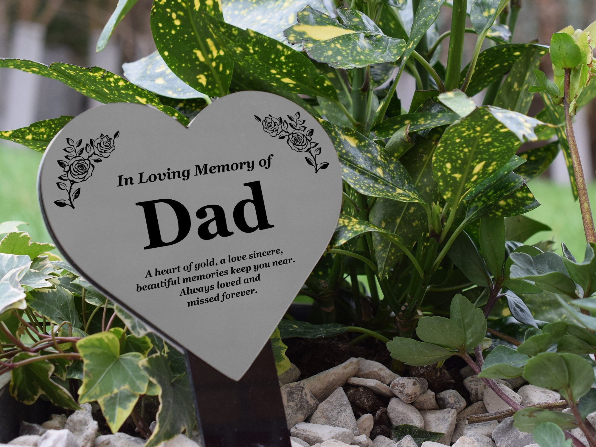 Dad Memorial Plaque Stake - (father's Day Memorial) - Etsy