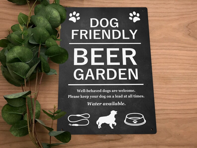 Dog Friendly Beer Garden Printed Sign - Etsy