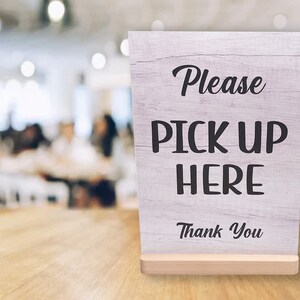 Please Pick up Here Sign Available as Freestanding or - Etsy Canada