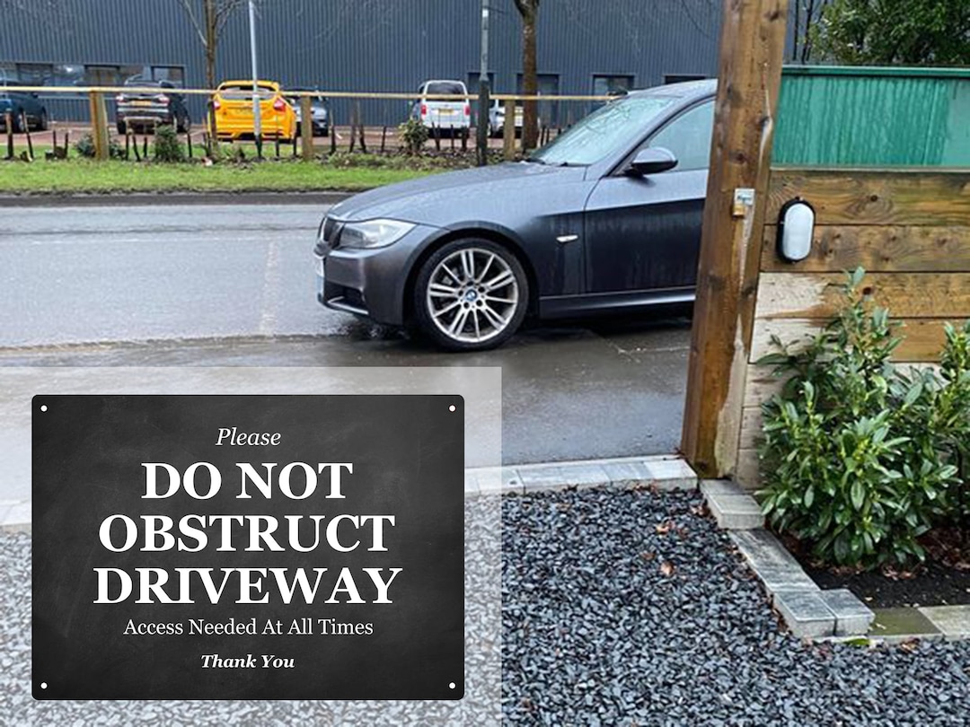 Please Do Not Obstruct Driveway Sign - Etsy UK