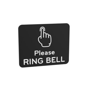 Please Ring Bell Sign: Gold Adhesive Acrylic Notice - Etsy