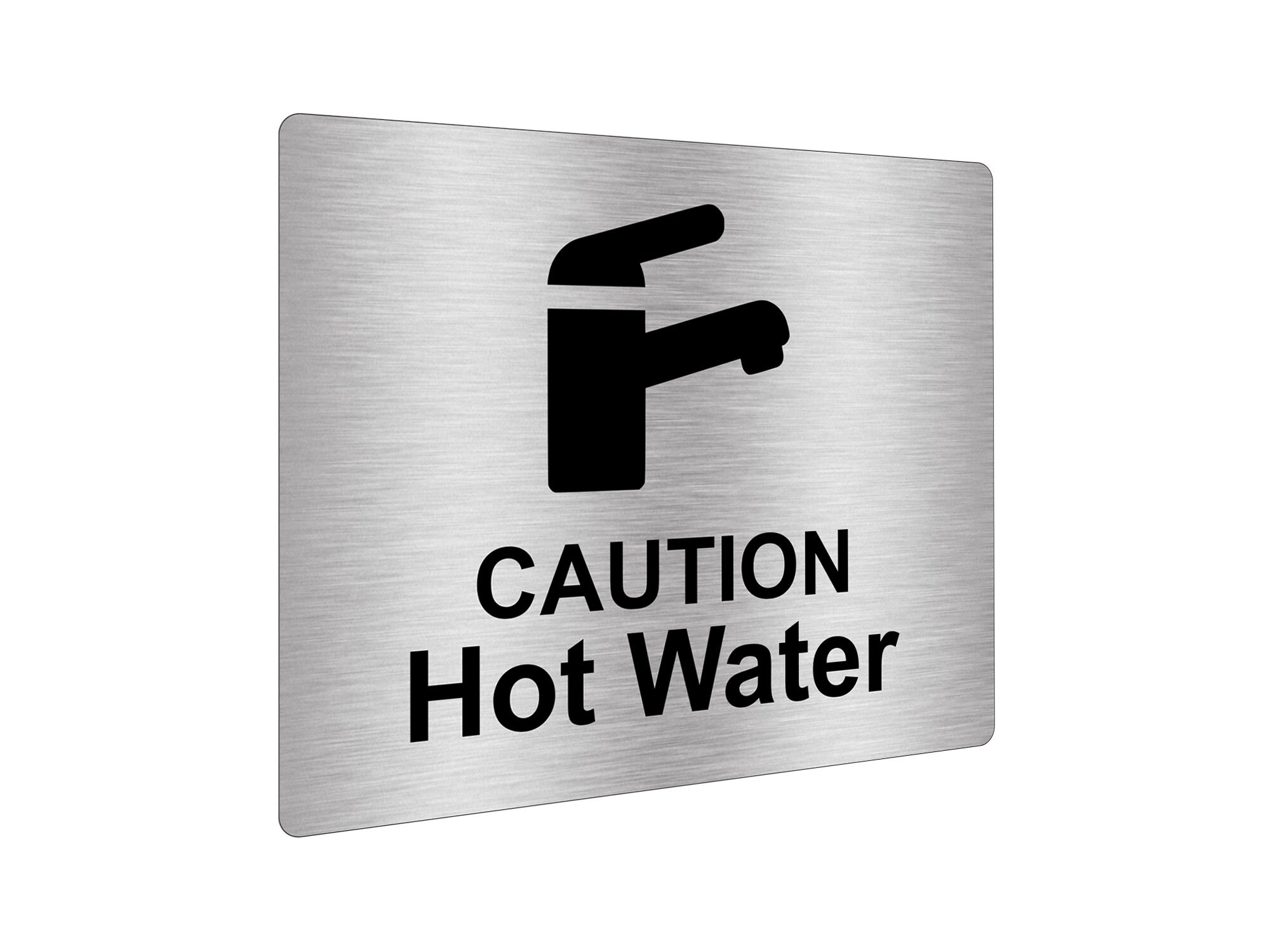 Caution Hot Water Sign Adhesive Sticker | Etsy