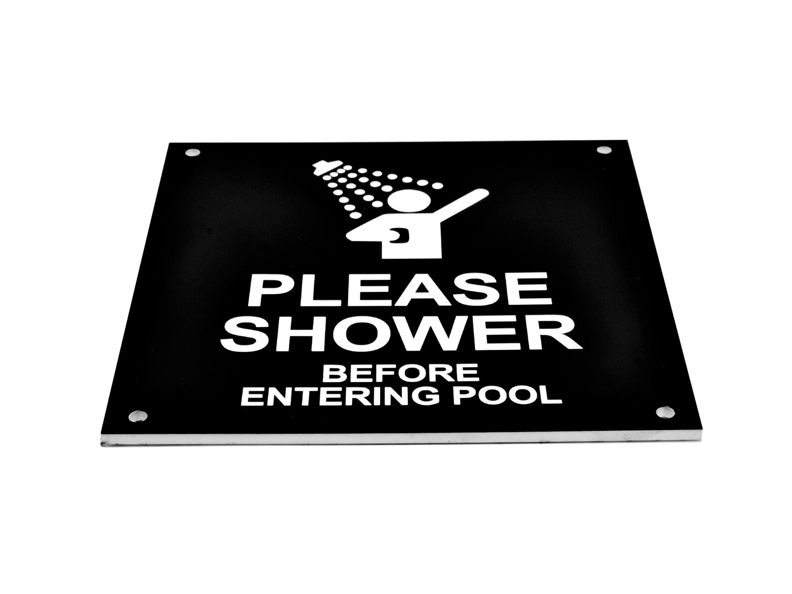 Please Shower Before Pool Sign: Waterproof Acrylic Notice - Etsy