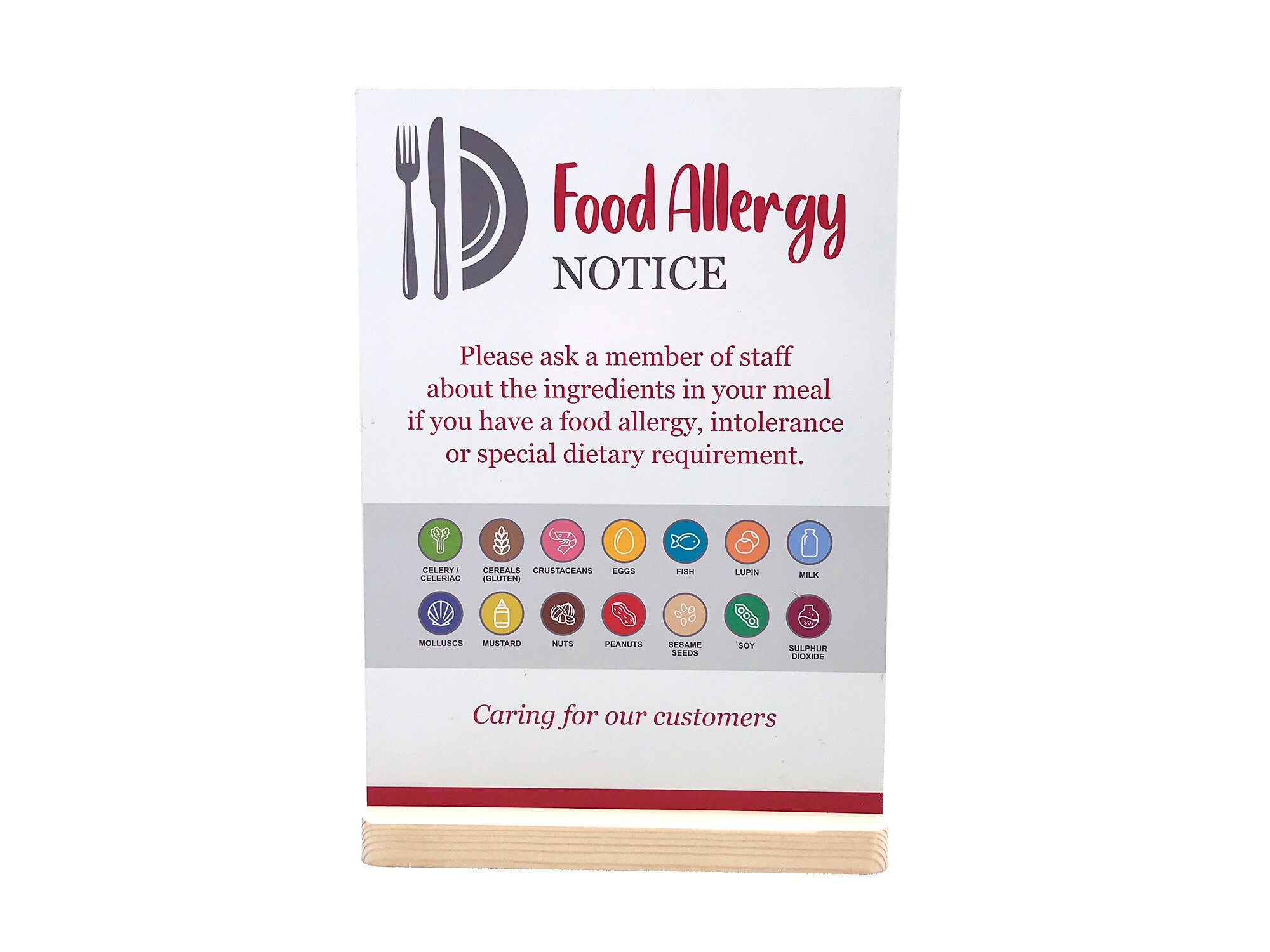 Food Allergy Icon Sign - Notice for Allergies and Intolerances - Etsy