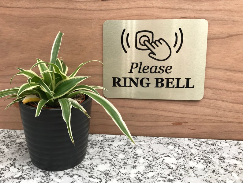 Please Ring Bell Sign Adhesive Sticker Notice - Etsy