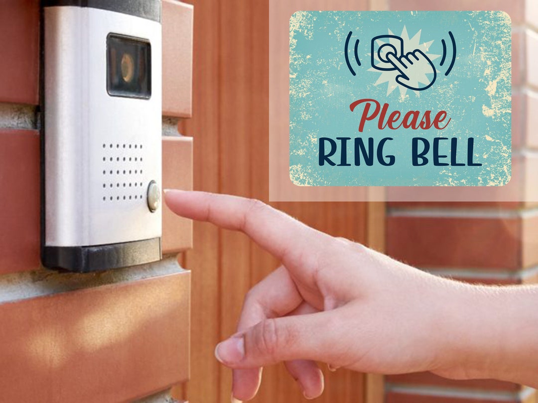 Please Ring Bell | Rustic Sign | Adhesive - Etsy
