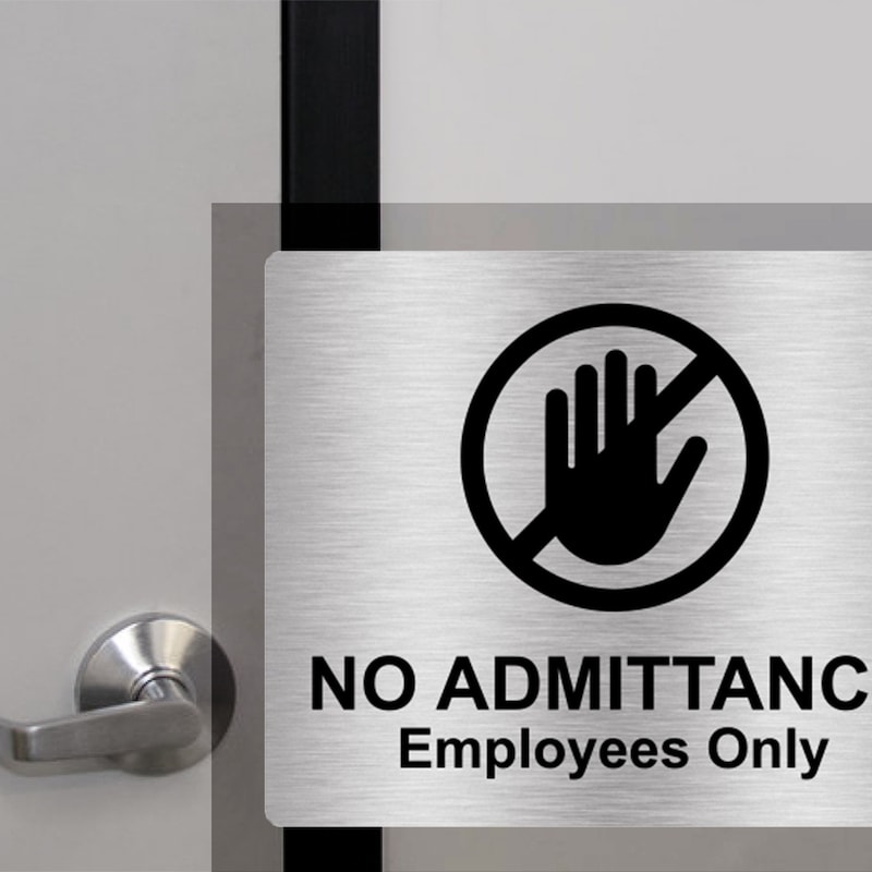 Metal Employees Only Sign - Etsy