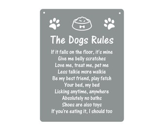 Dog Rules Sign | Etsy