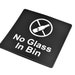 No Glass in Bin Adhesive Sign - Etsy