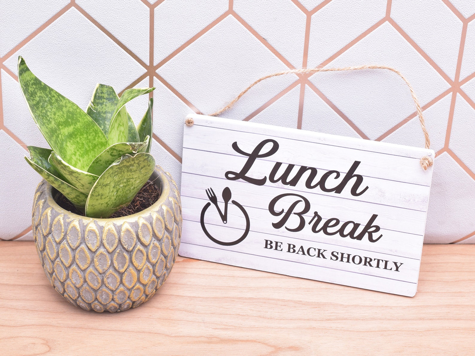 Lunch Break Hanging Sign Be Back Soon Notice - Etsy