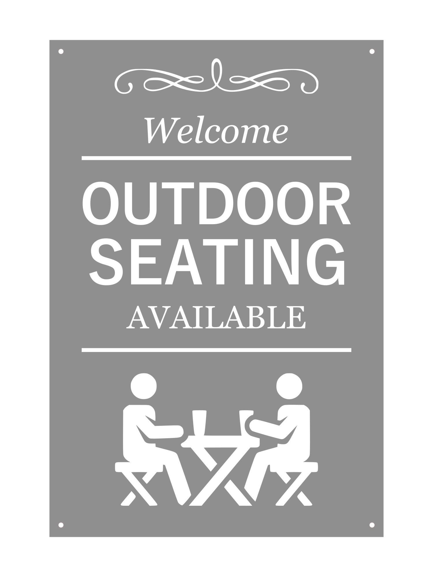 OUTDOOR SEATING AVAILABLE Sign Black / Grey / Wood Effect - Etsy UK