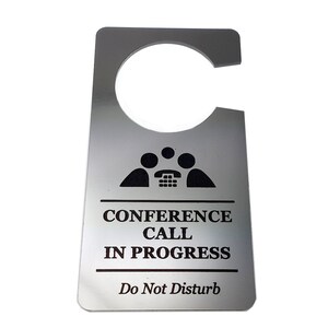 Conference Call in Progress, Do Not Disturb, Door Hanger - Etsy