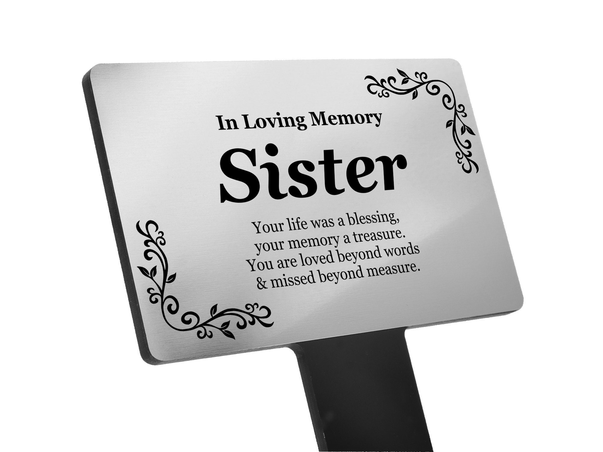 Engraved Sister Memorial Plaque Stake - Etsy Ireland
