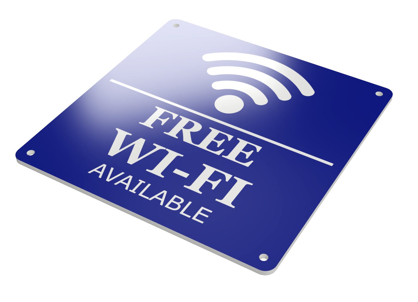 Free Wi-fi Sign: UV Resistant Acrylic, Indoor/outdoor (145 Mm) - Etsy UK