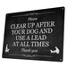 Outdoor Dog Waste and Leash Sign - UV Printed Aluminum (11.7" X 8.3 ...