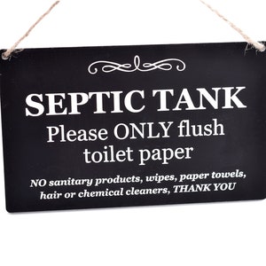 SEPTIC TANK Sign for Toilet, Bathroom, W.C - Etsy