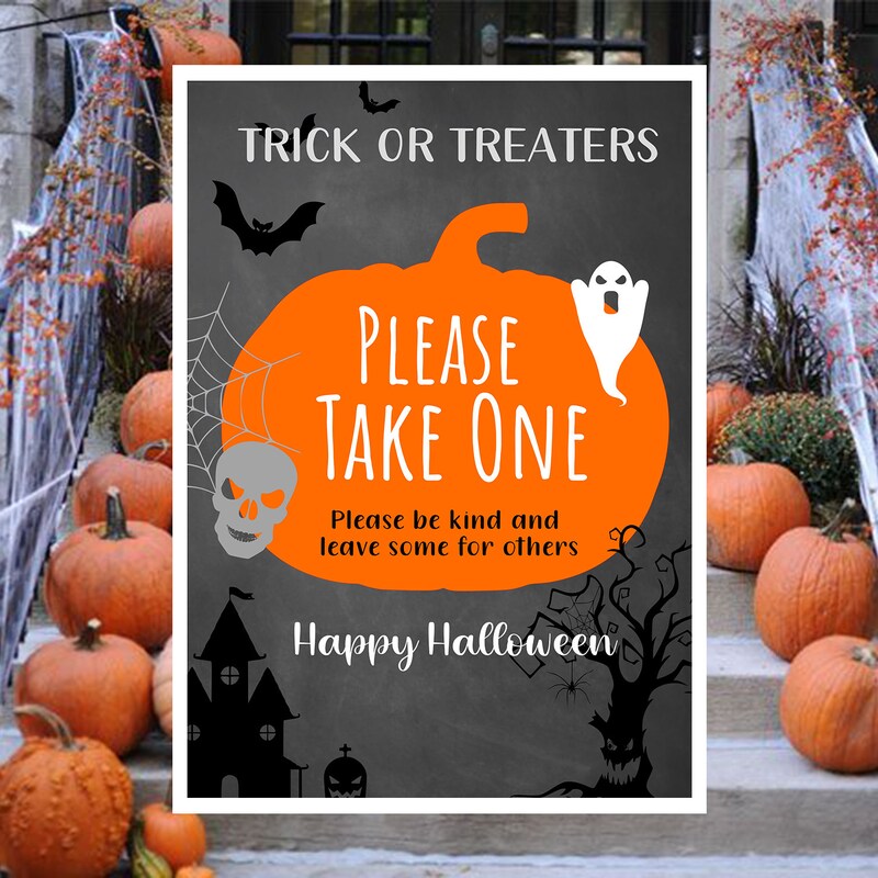 Take 3 Candies Halloween Sign - Etsy