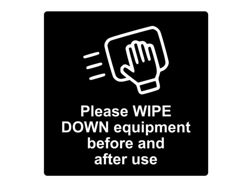 Please Wipe Down Equipment Before and After Use Sign Adhesive - Etsy UK