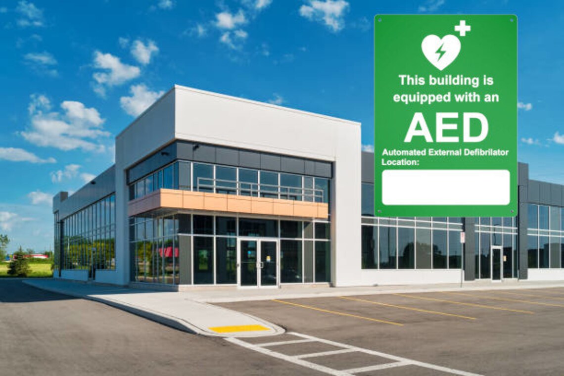 A4 AED Sign: Durable Aluminum Composite, UV Printed, Exterior Use - Etsy