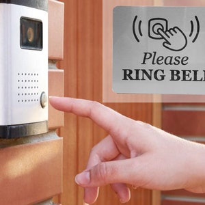 Please Ring Bell Sign Adhesive Sticker Notice - Etsy