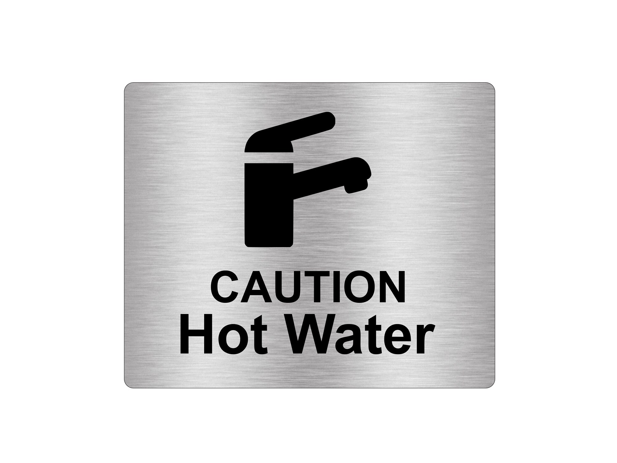 Caution Hot Water Sign Adhesive Sticker | Etsy