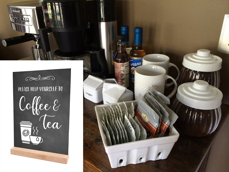 Please Help Yourself to Coffee & Tea Sign / Notice - Etsy UK