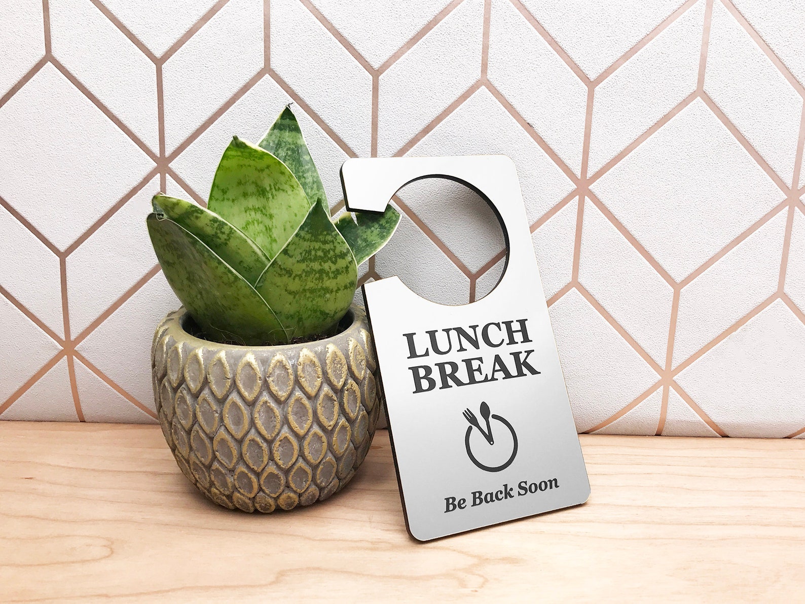 Lunch Break Door Hanger Be Back Soon Sign - Etsy