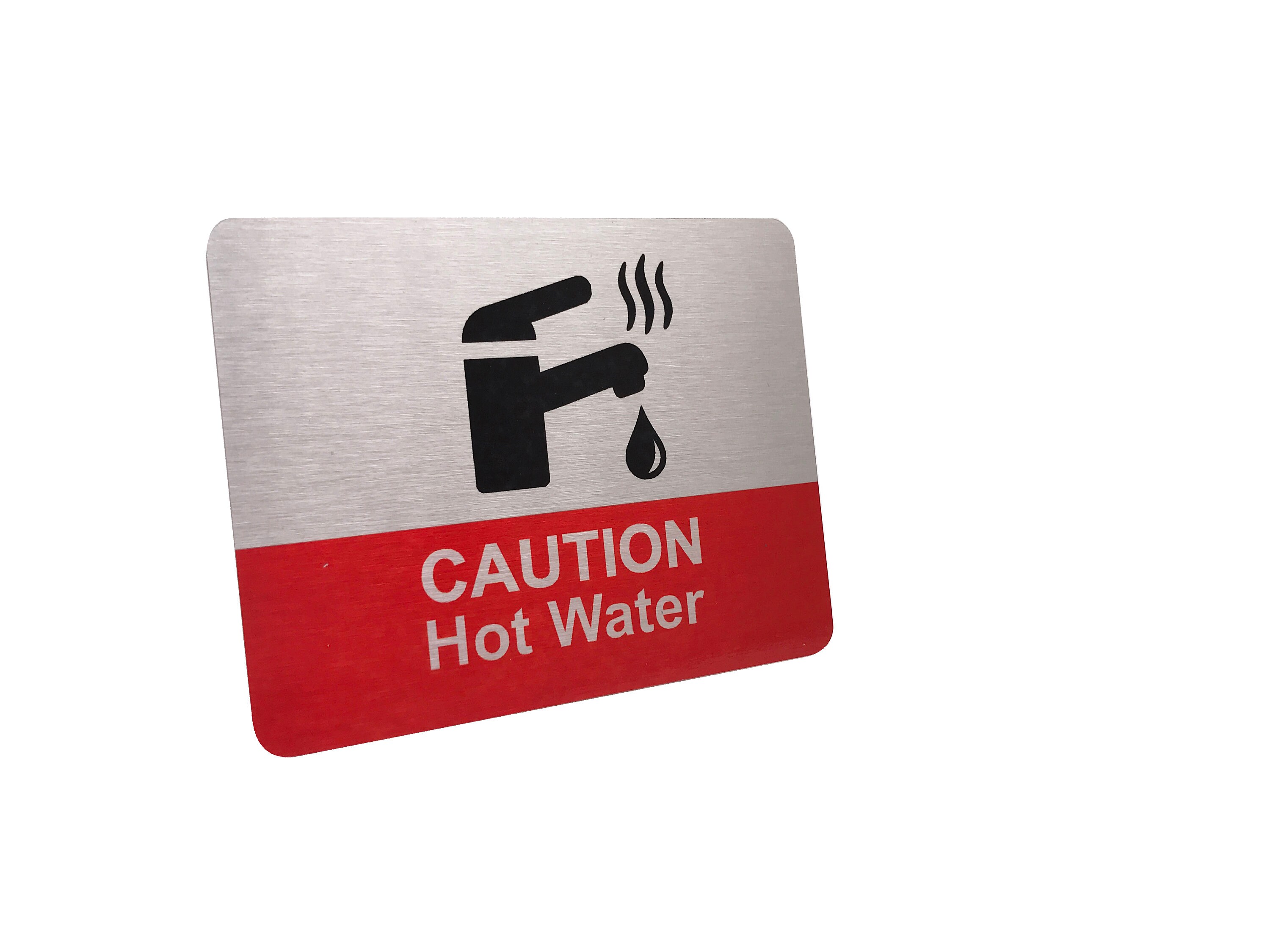 Caution Hot Water Adhesive Metal Sign - Etsy