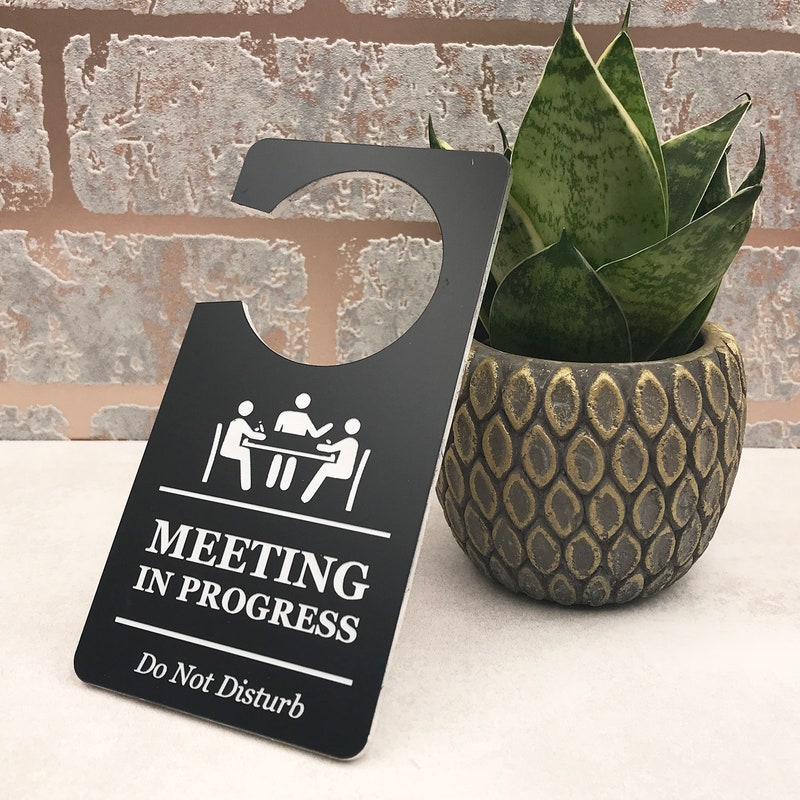 Meeting in Progress Door Sign - Etsy