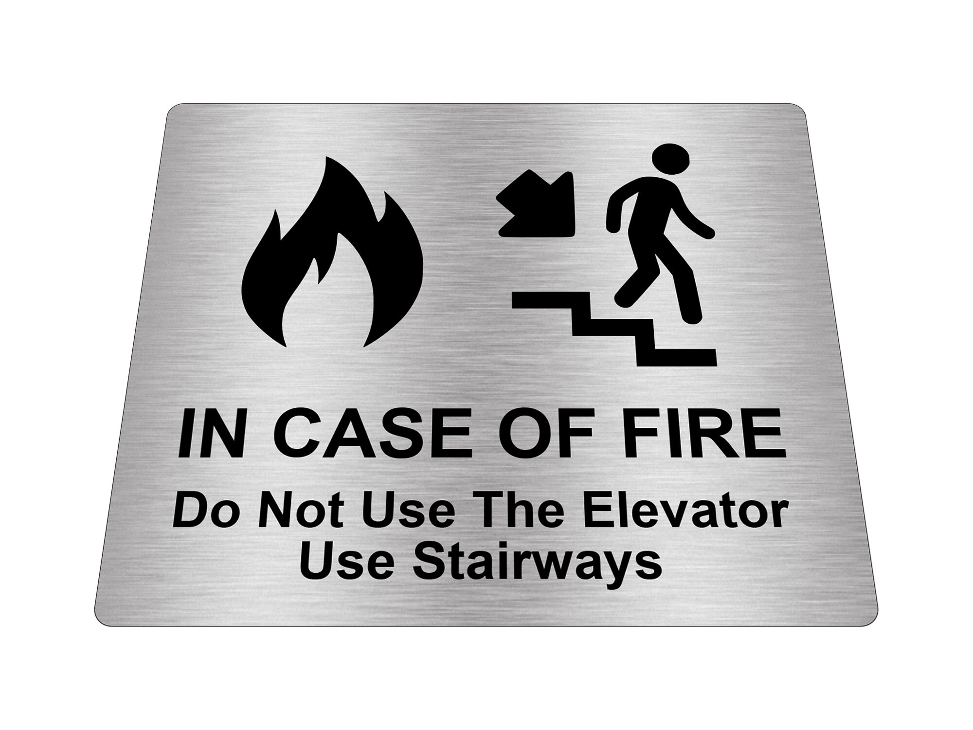 Elevator Fire Sign
