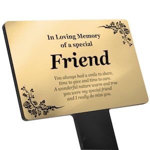 Special Friend Engraved Memorial - Etsy