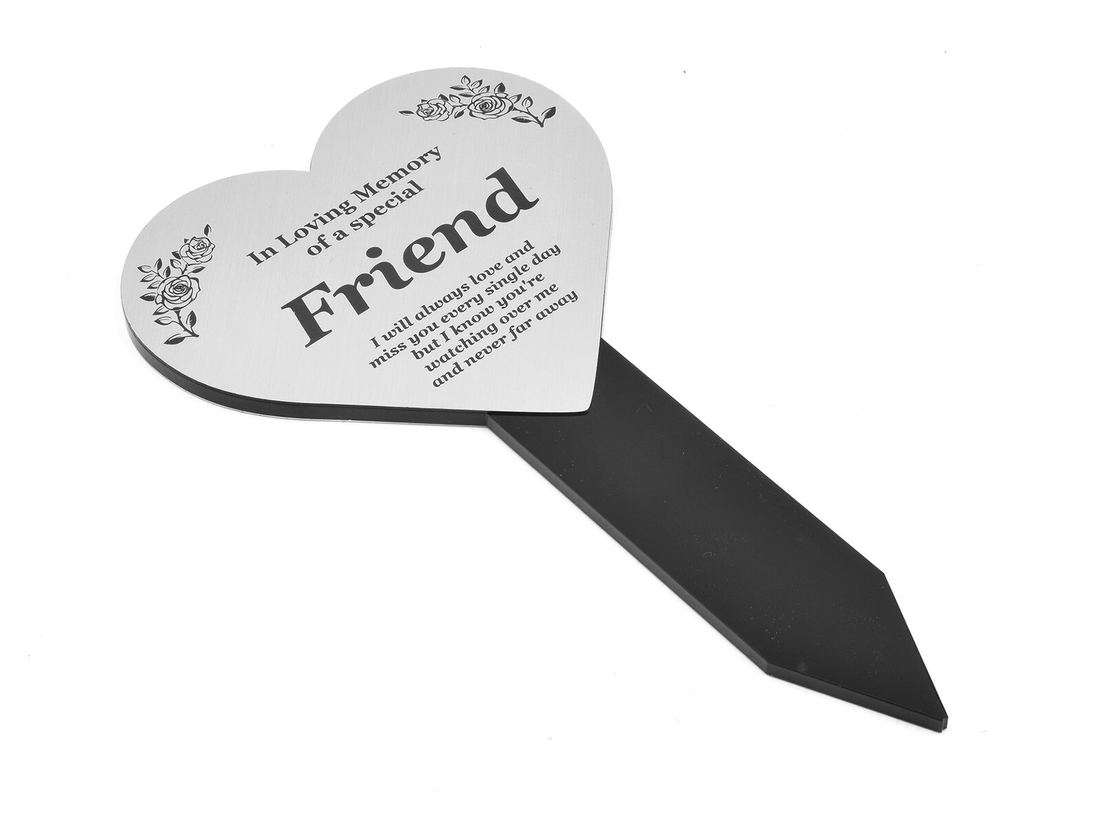 Engraved Friend Heart Memorial Plaque - Etsy