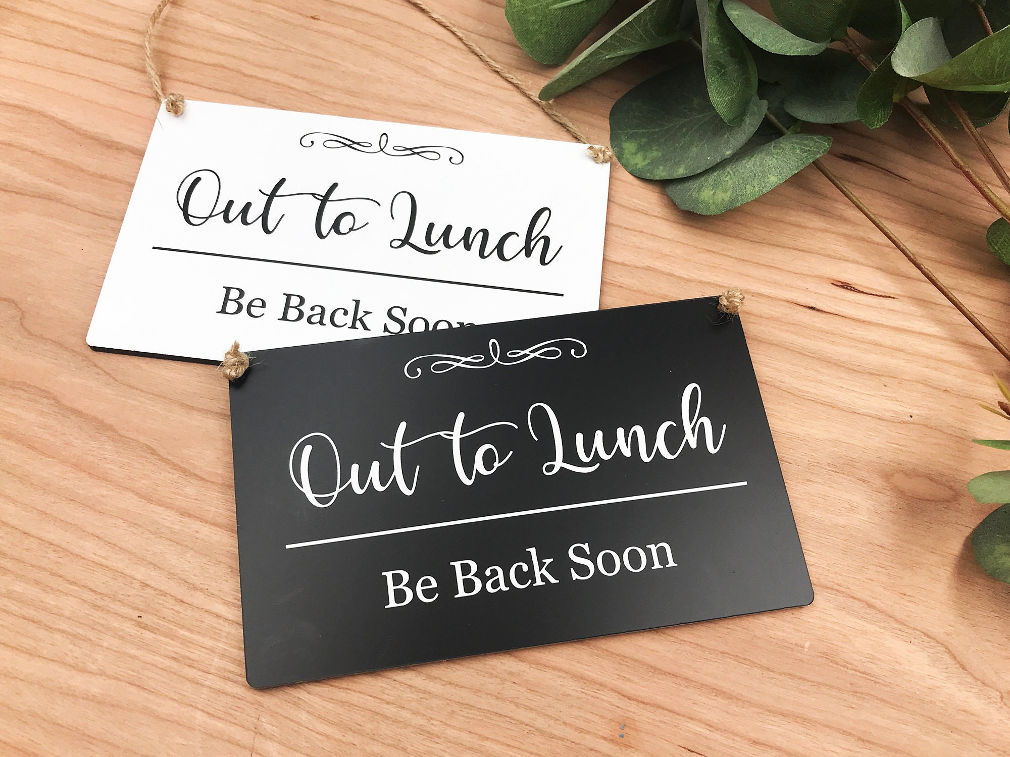 Out To Lunch Sign For Desk